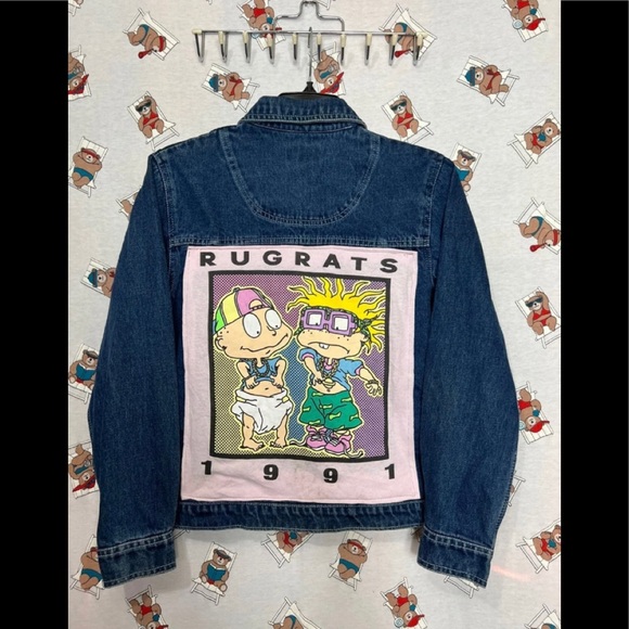 Agapo | Jackets & Coats | Vintage Custom Reworked Rugrats Jean Jacket ...